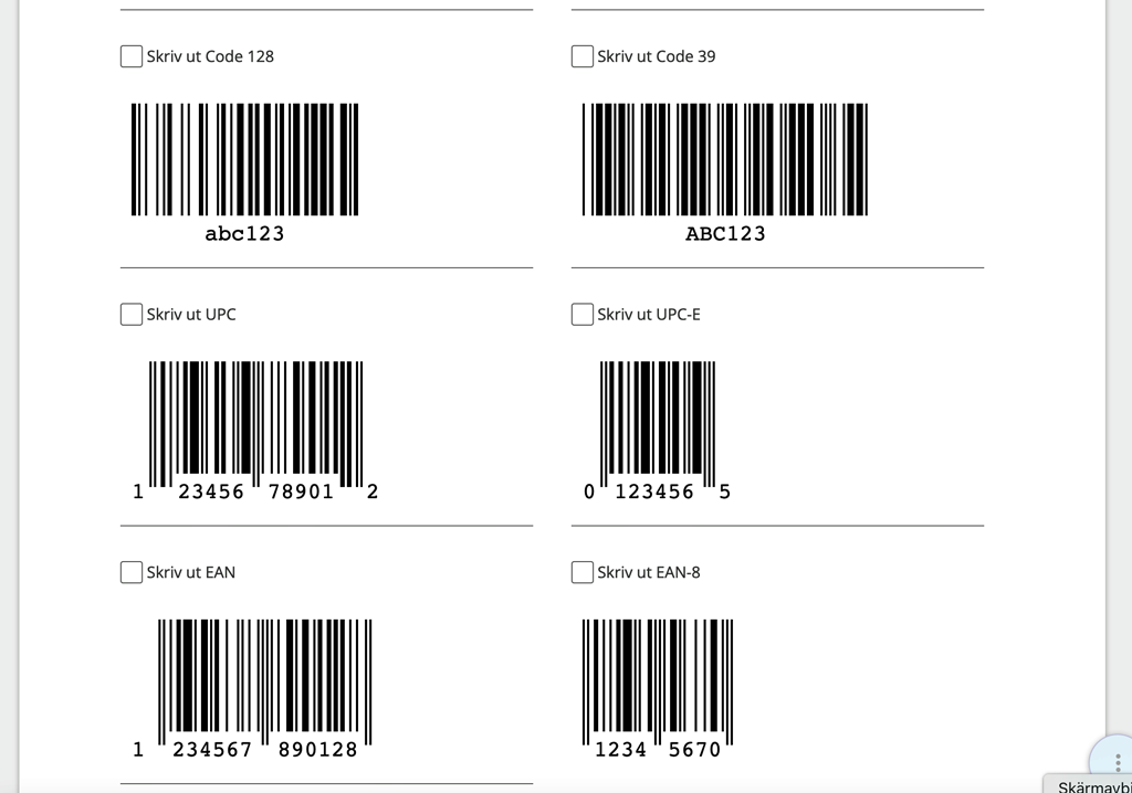 QR- och streckkoder – support.serviceprotokoll.se