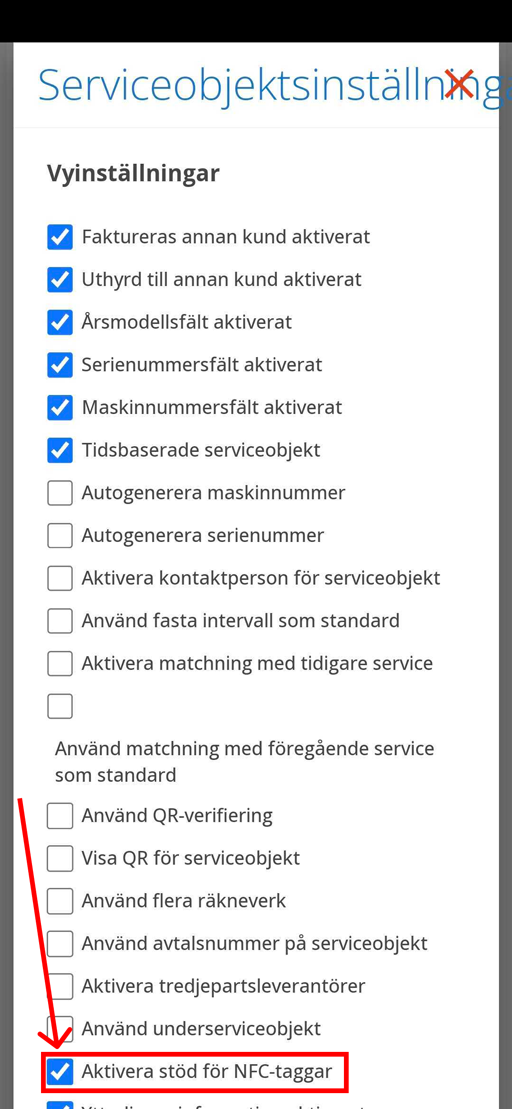 Using NFC tags – support.serviceprotokoll.se