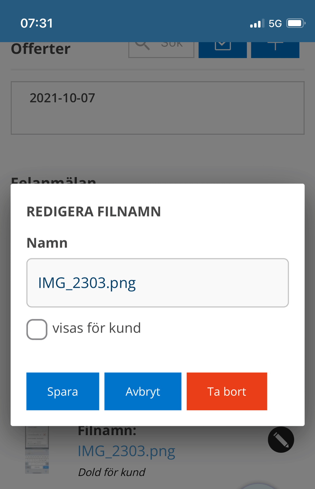 Upload documents and images to folders – support.serviceprotokoll.se